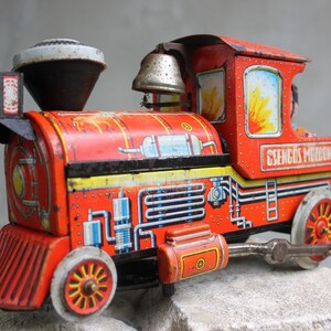 Vintage Tin Toy Locomotive Train 80s - Etsy