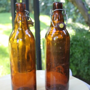 A Set of Vintage Bottles With Ceramic Caps Beer Bottles Rustic ...