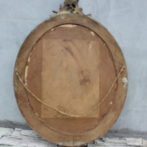 Antique Oval Frame Wood and Gilded Plaster Frame 1900's Large Family Portrait, Framed Black and ...