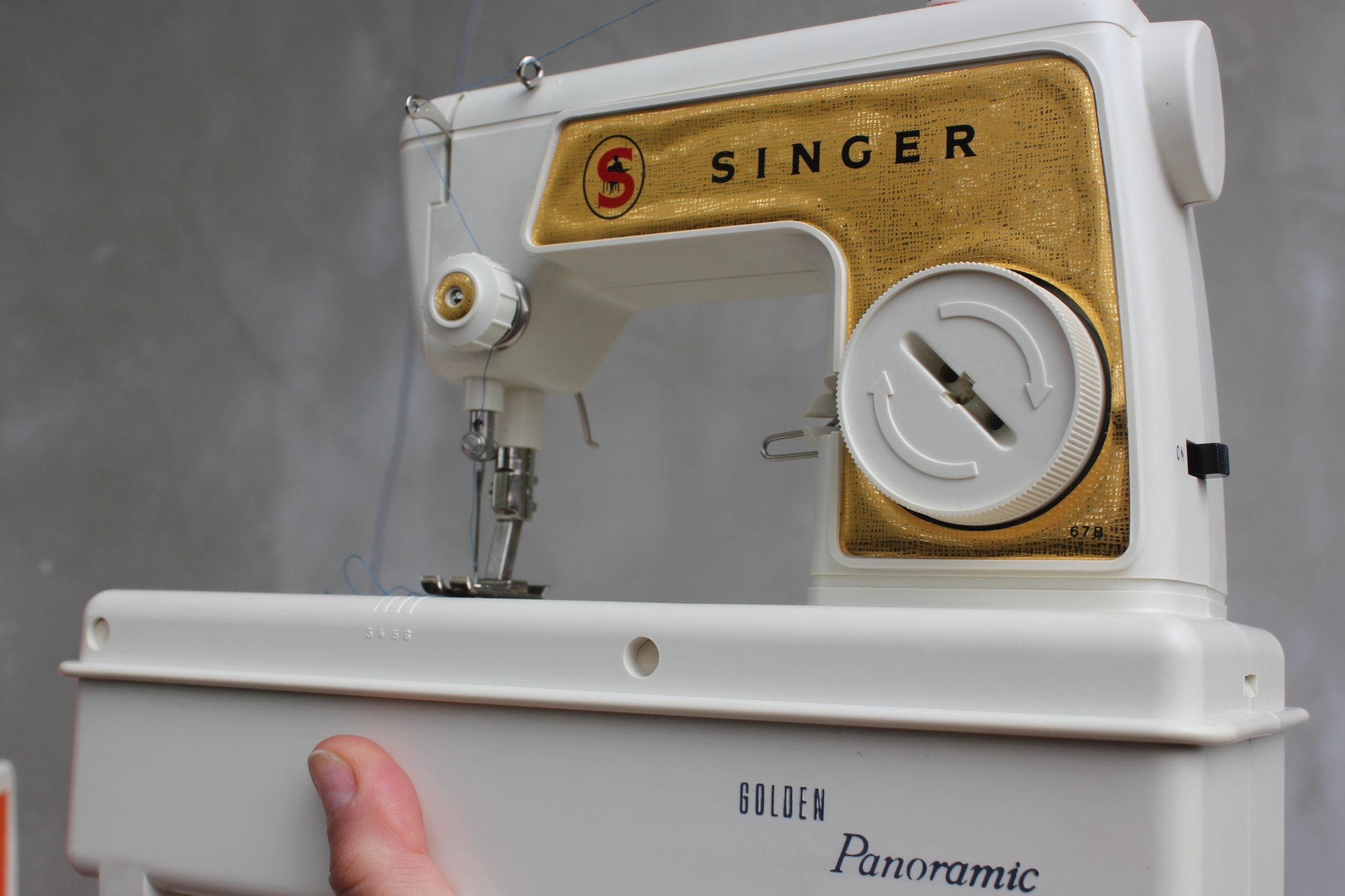 Vintage Singer "golden Panoramic" Toy Sewing Machine With Case - Etsy