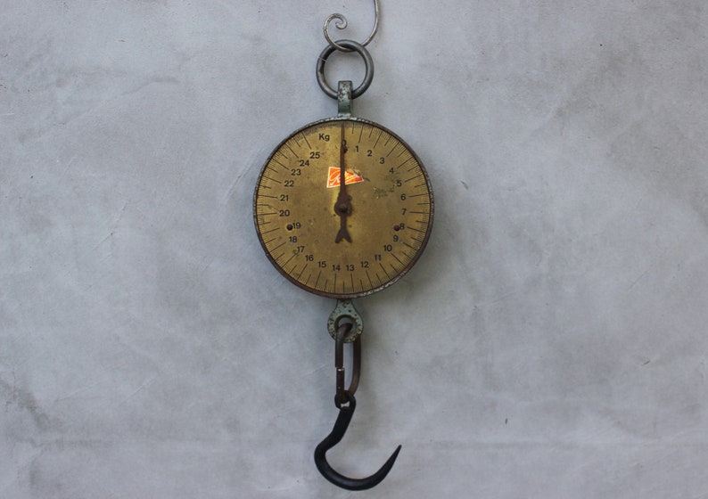 Vintage Rare Hanging Scale 25 Kg Weighting Spring Scale - Etsy