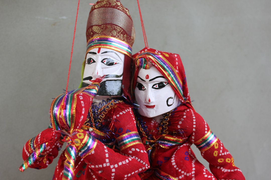 Two Vintage Rare Wooden Handcrafted Dolls Man and Woman Ottoman Tribal ...