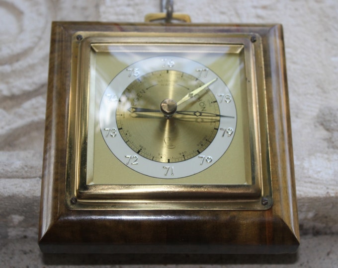 Vintage Lufft Barometer Aneroid Wall Hanging Wood Barometer Made in ...