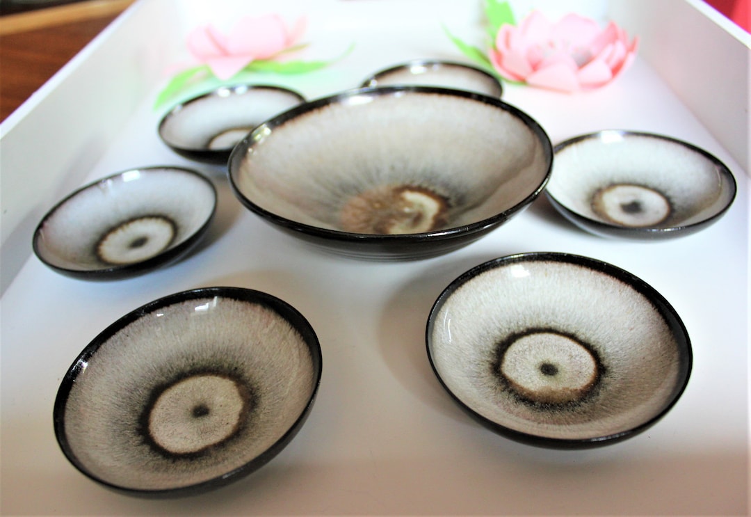 Vintage Sushi Set Serving Sushi Bowls Small Serving Bowls Tapas Bowls ...