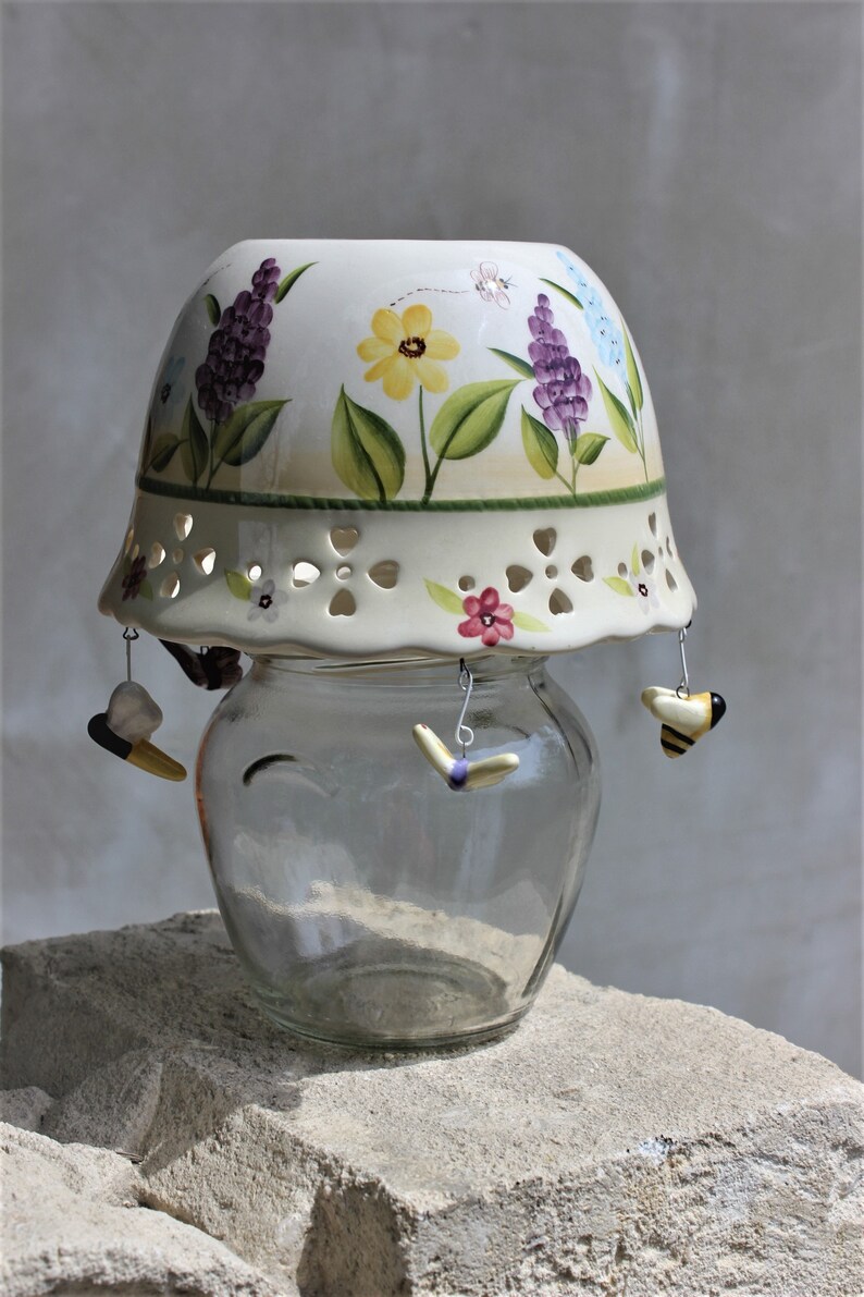 Vintage Ceramic Candle Shade Candle Topper Candle Cover - Etsy