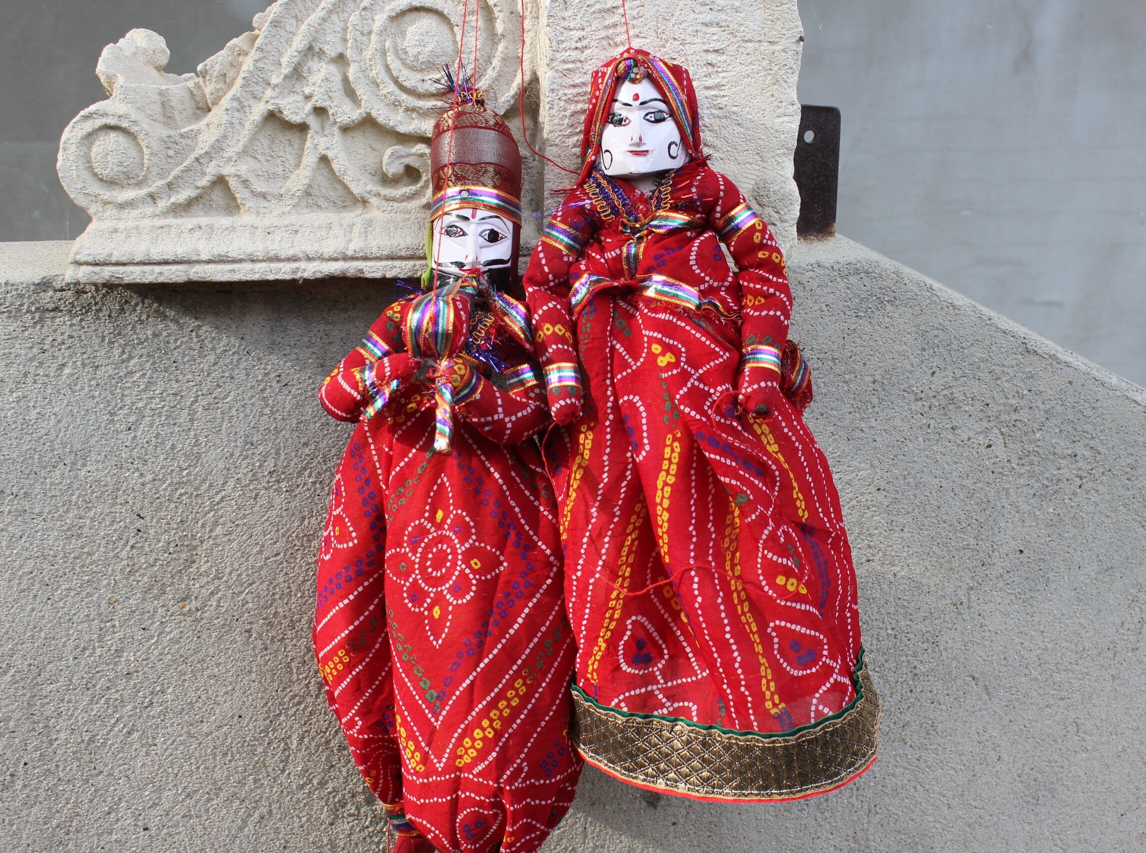 Two Vintage Rare Wooden Handcrafted Dolls Man and Woman Ottoman Tribal ...