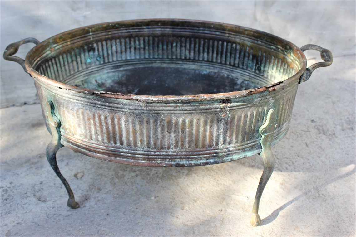Antique Large Copper Brazier Islamic Bowl Big Outside Inside | Etsy UK