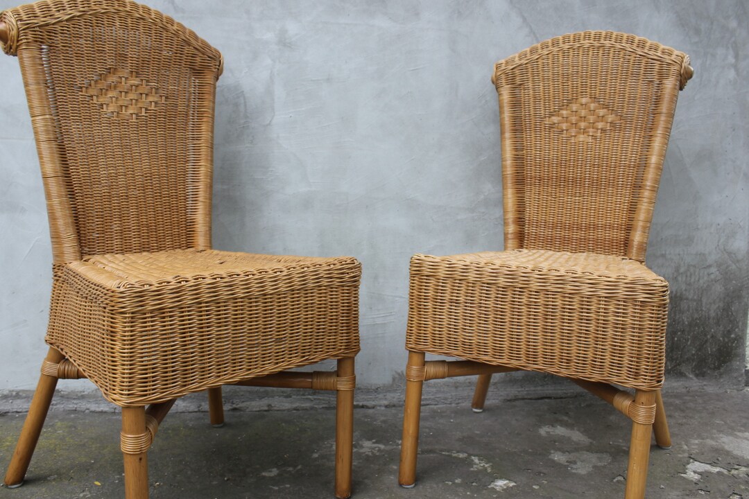 Two Rattan Wicker Dining Chair Patio Garden Home Furniture Outdoor and ...