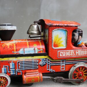 Vintage Tin Toy Locomotive Train 80s - Etsy