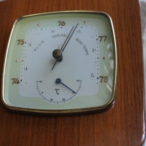 Vintage Lufft Barometer Thermometer Aneroid Wall Hanging Wood Barometer ...