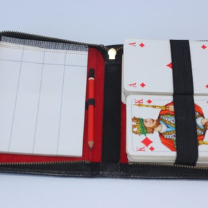 Playing Card in Case for Bridge or Canasta, Two Decks With Notebook ...