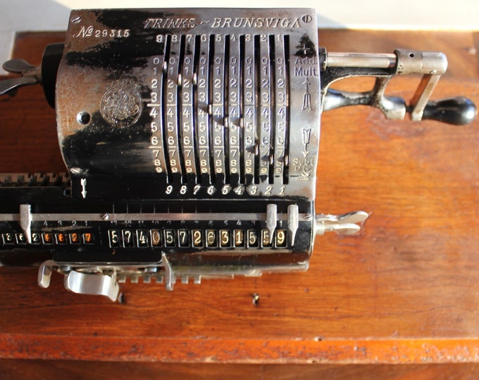 Antique Mechanical Calculator, Vintage German Calculating Device, Early ...