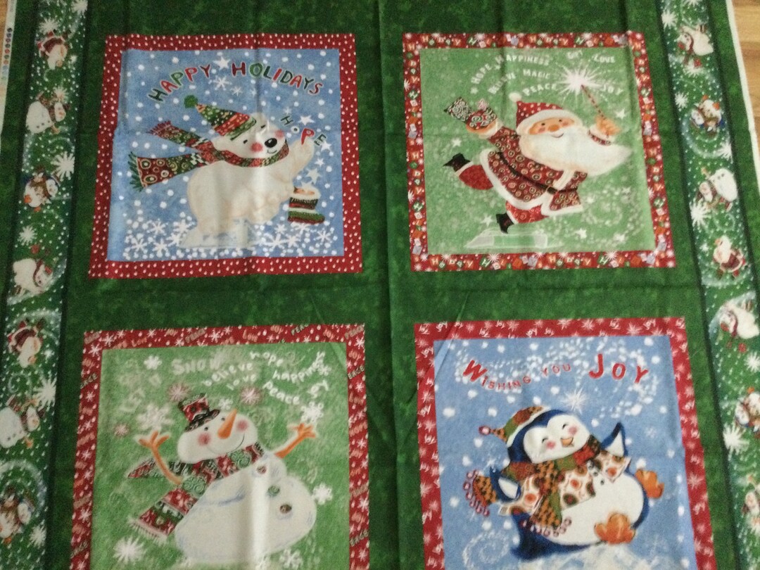 Fabri-quilt Inc. Seasons Greetings Panel 103-132 36x22 - Etsy