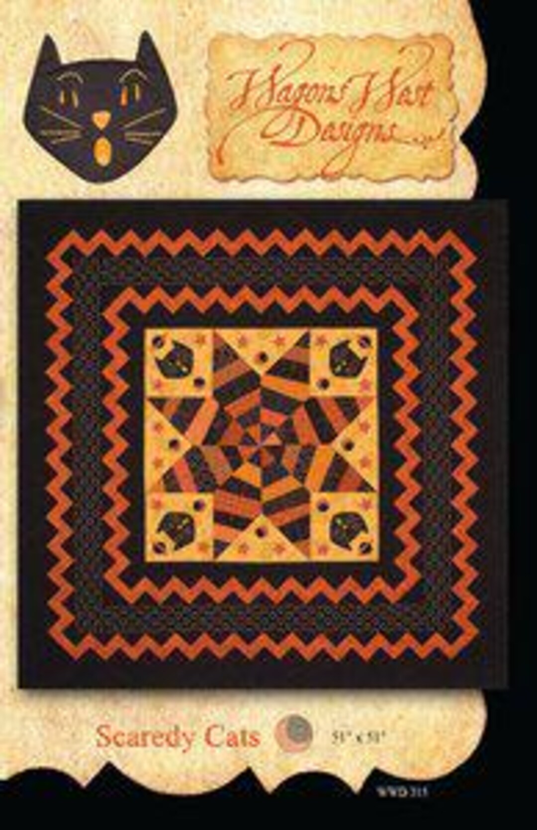 Scaredy Cats Quilt Pattern and Fabric - Etsy