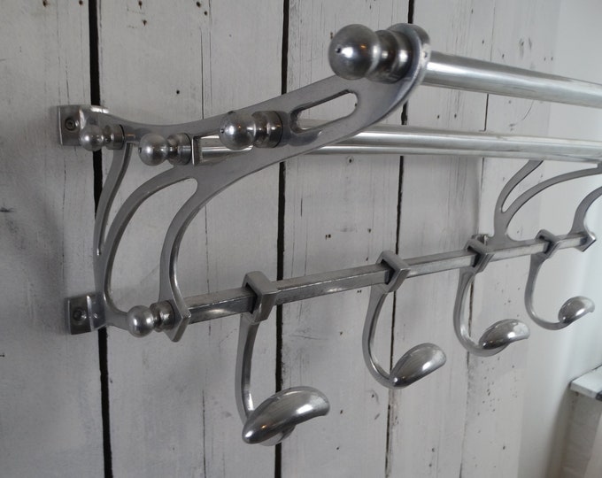 Lebber Vintage® - Art Deco Metal Coat Rack 1930s Style, Train Coat Rack ...