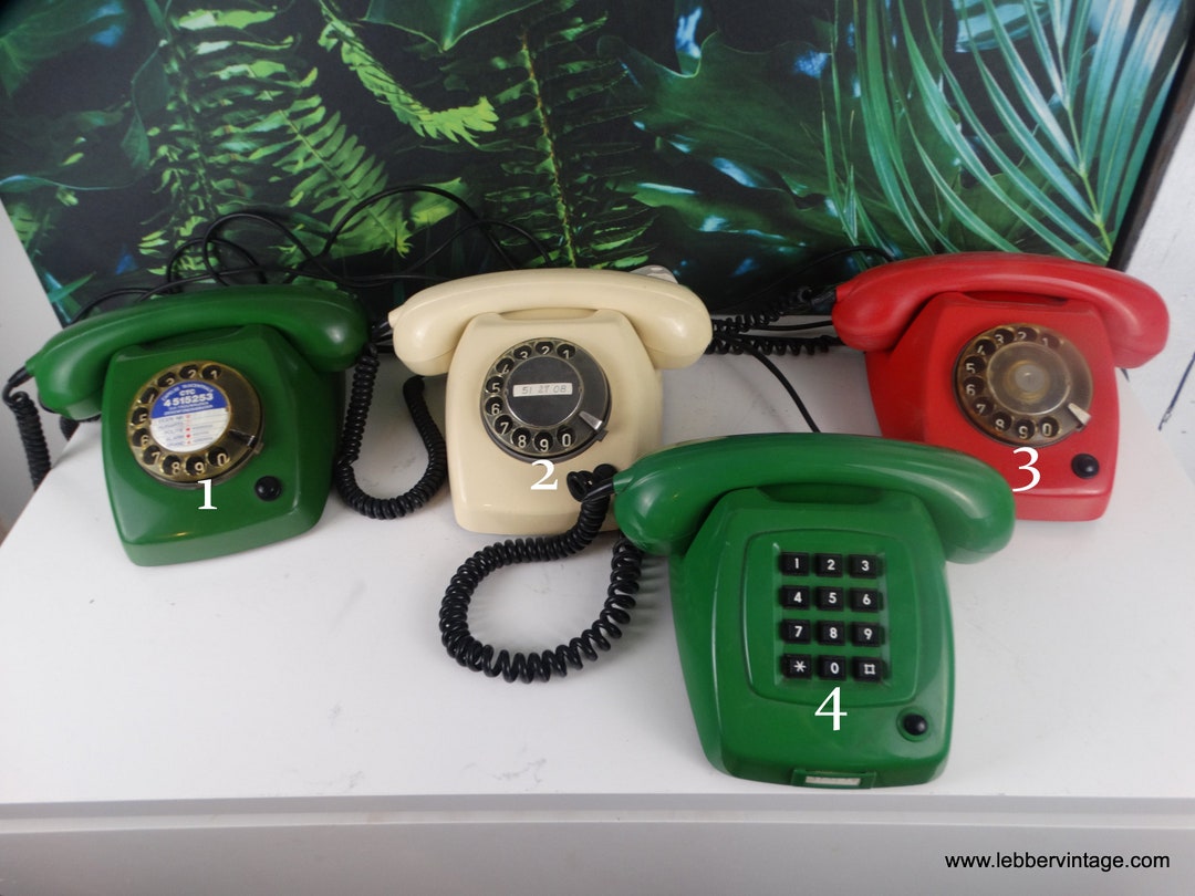 Lebber vintage® - T65 telefoon PTT Grijs , T65 telefoon groen, T65 ...