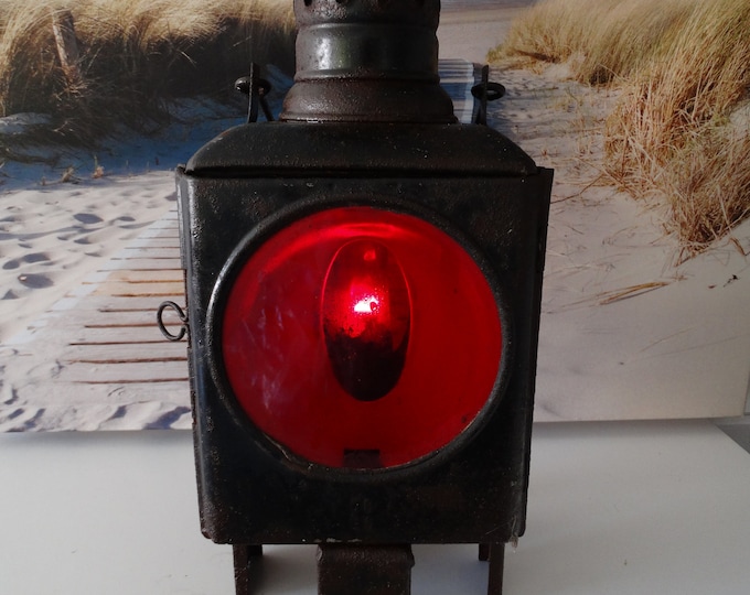 Original German DB Kerosene Railway Signal Lantern With Two Glasses and ...