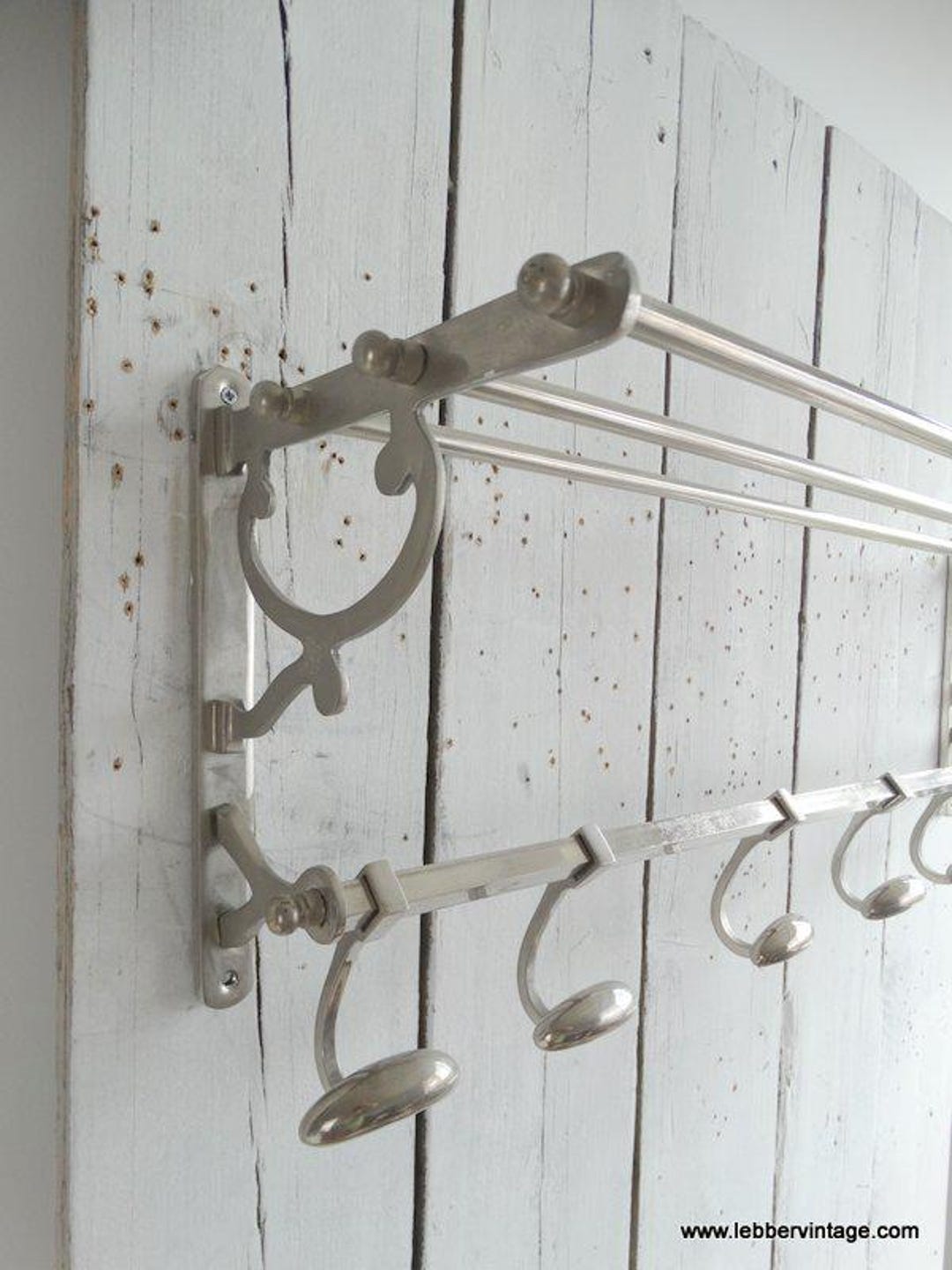 Lebber Vintage® - Beautiful Wagon Coat Rack Made of Nickel-plated Metal ...