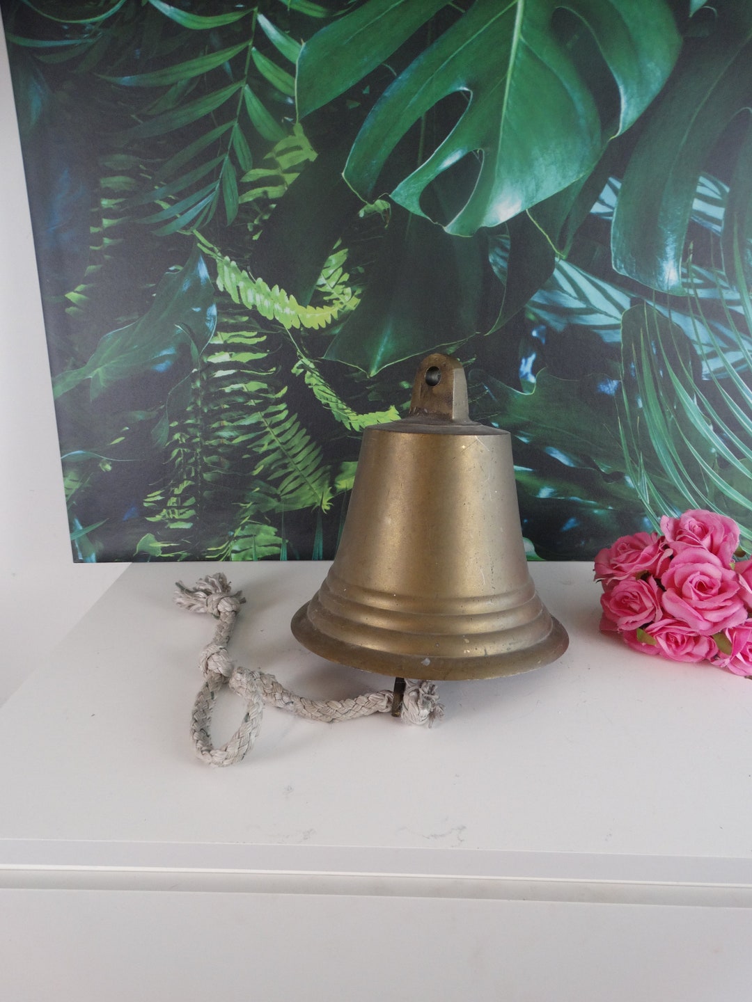 Lebber Vintage® Vintage Solid Brass Ship's Bell All Hands on Deck Yacht ...