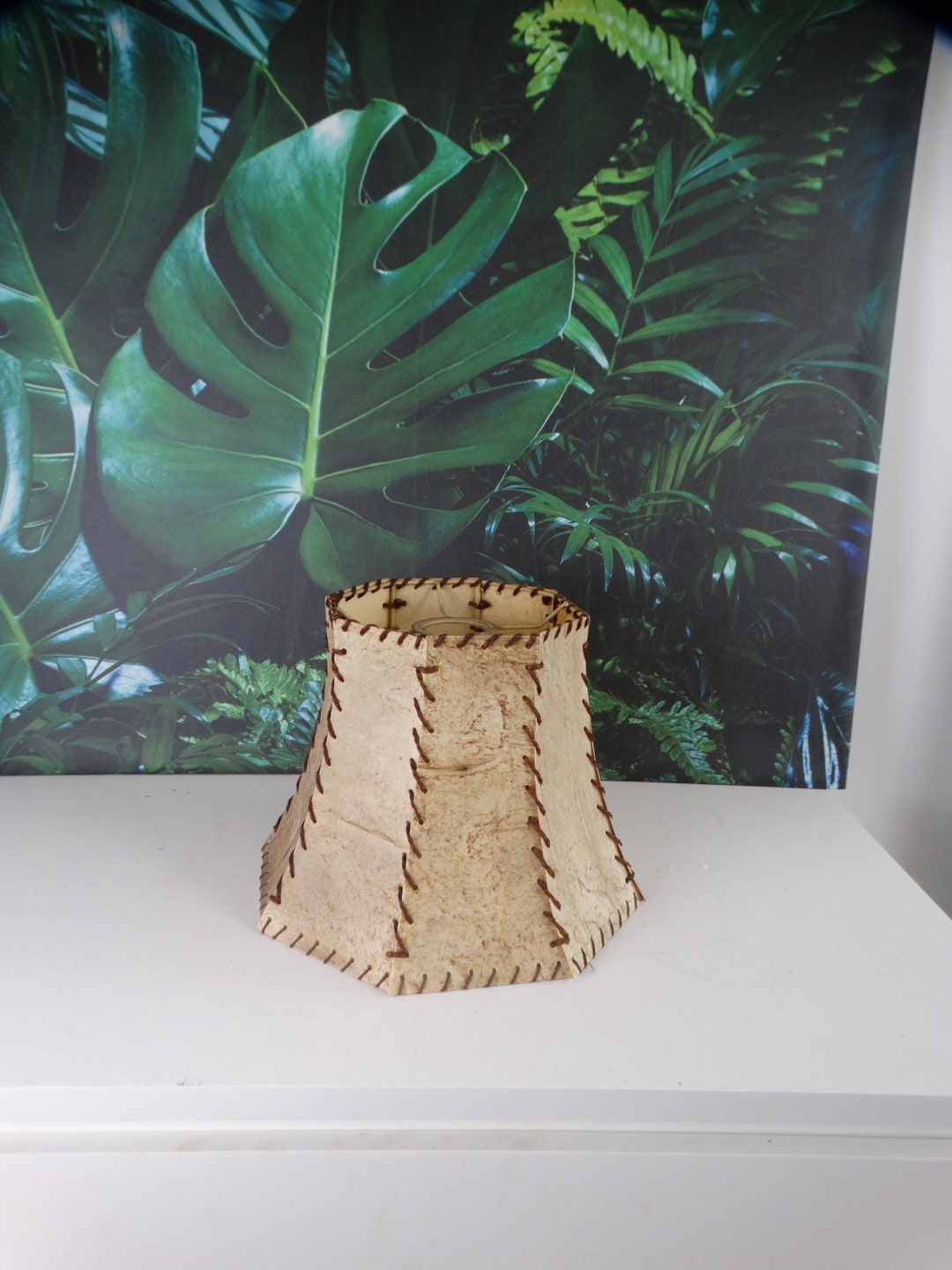 Lebber Vintage® Vintage Pig Leather Lampshade. Pig Skin Shade. Ø 28 Cm ...