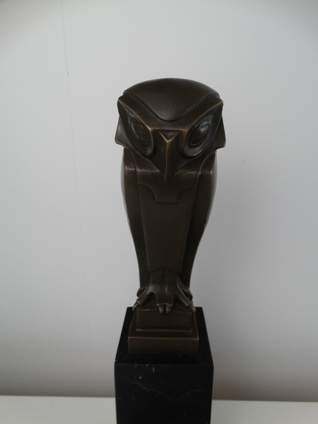 Lebber Vintage® - Bronze Owl in Art Deco Style - Bronze Owl on Marble ...