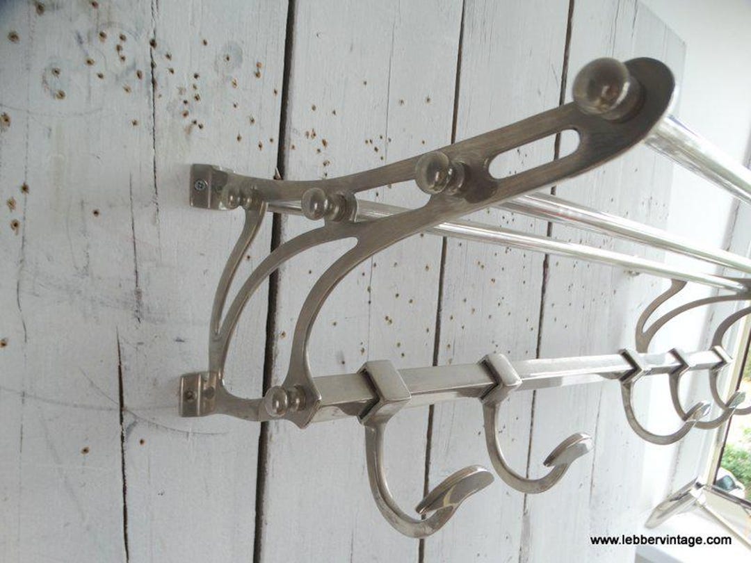 Lebber Vintage® - Art Deco Metal Coat Rack 1930s Style, Train Coat Rack ...