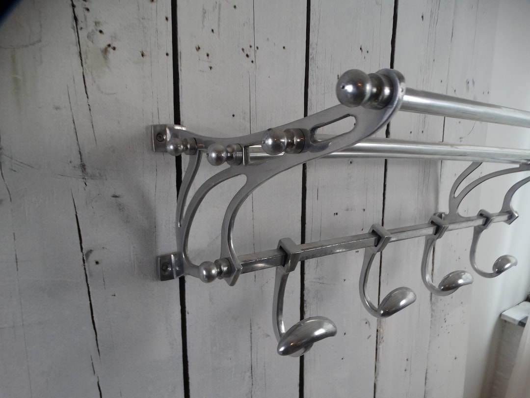 Lebber Vintage® Art Deco Metal Coat Rack 1930s Style, Train Coat Rack ...