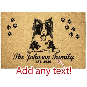 Border Collie Christmas Doormat - Etsy