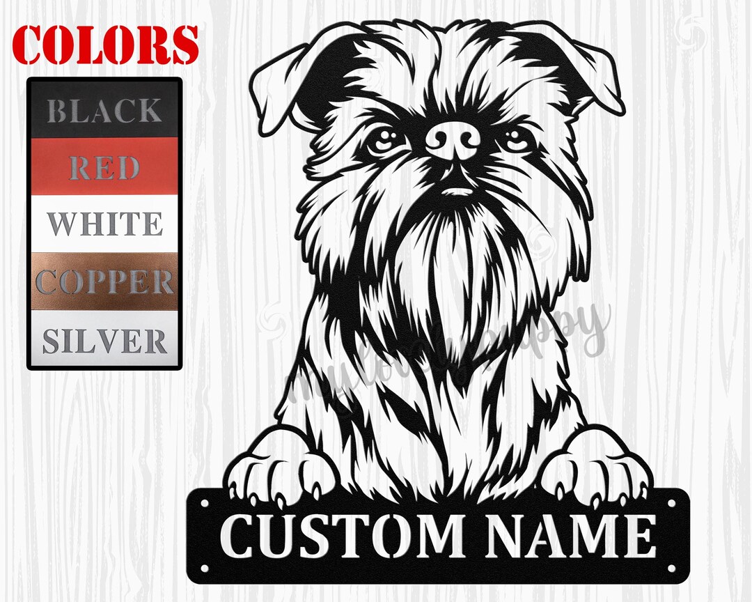 Personalized Brussels Griffon Metal Sign Gift for Him or Her, Custom ...