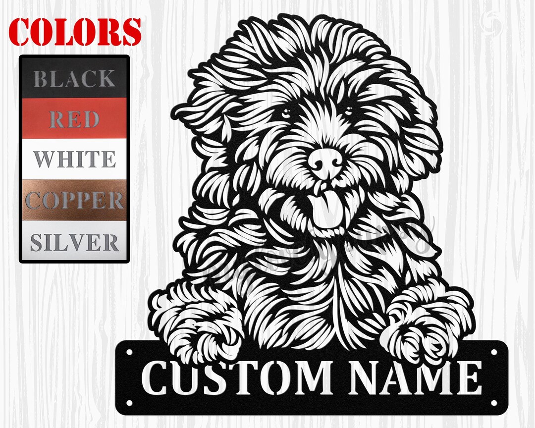 Personalized Goldendoodle Metal Sign Gift for Him or Her, Custom Metal ...