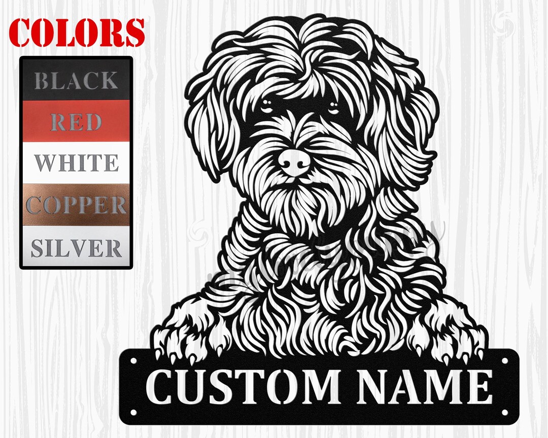 Personalized Schnoodle Metal Sign Gift for Him or Her, Custom Metal ...