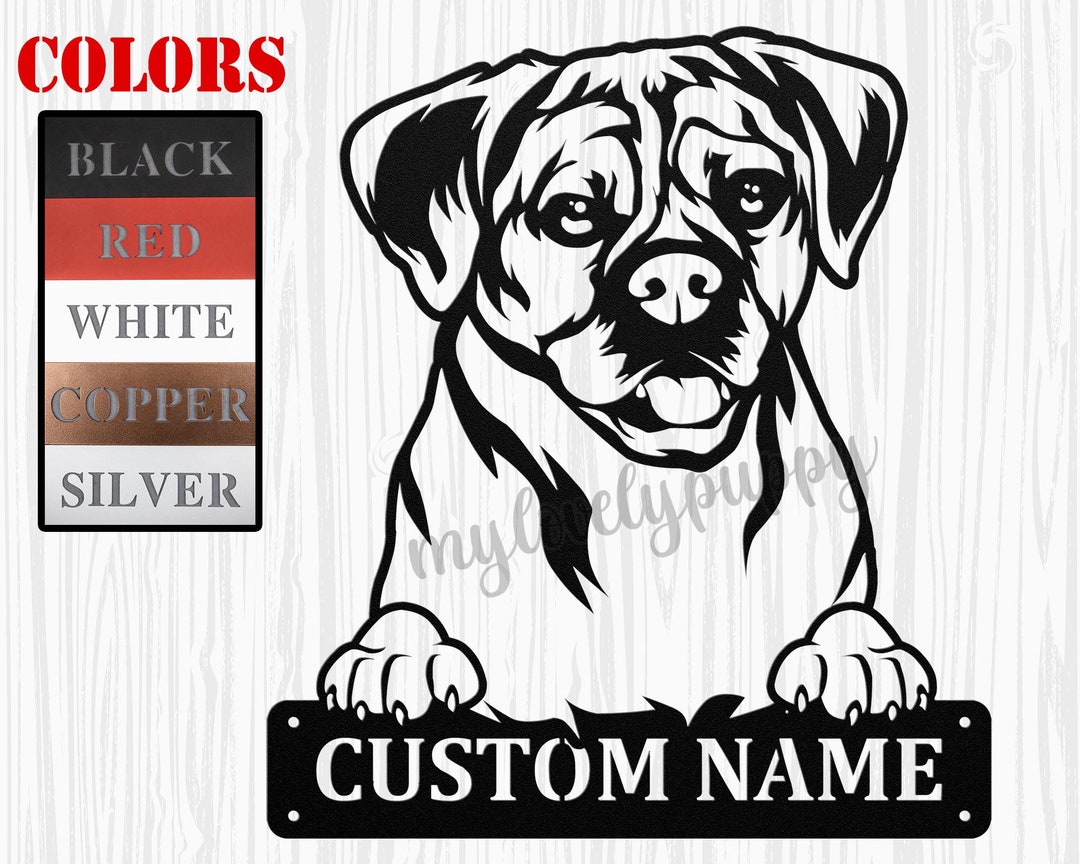Personalized Puggle Metal Sign Gift for Him or Her, Custom Metal Name ...