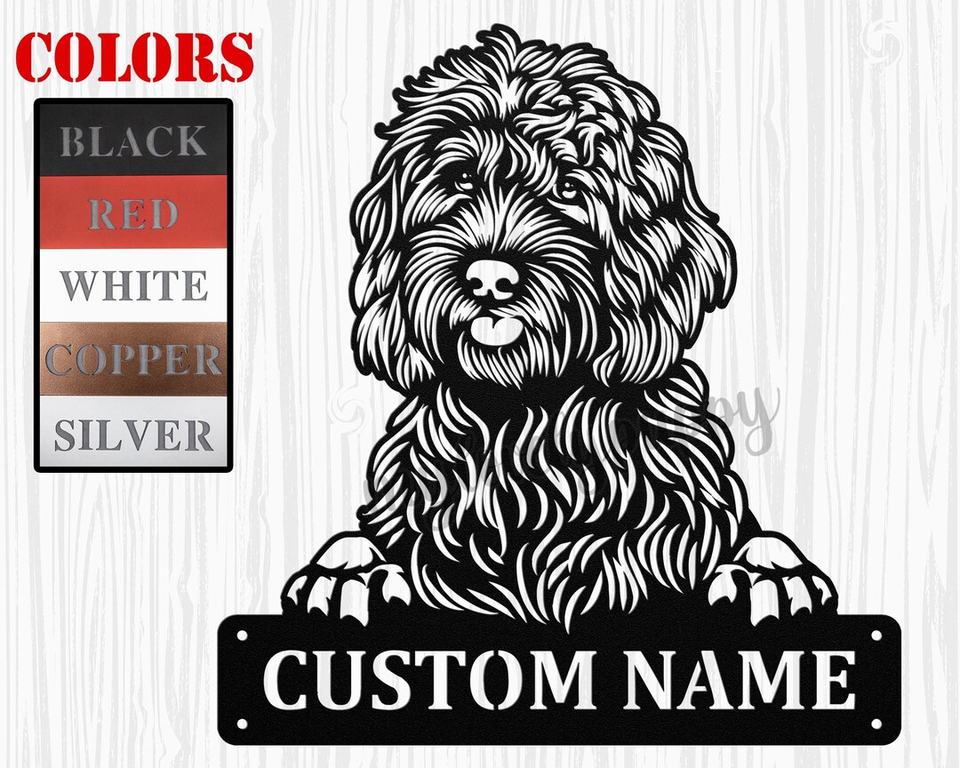 Personalized Labradoodle Metal Sign Gift for Him or Her, Custom Metal ...
