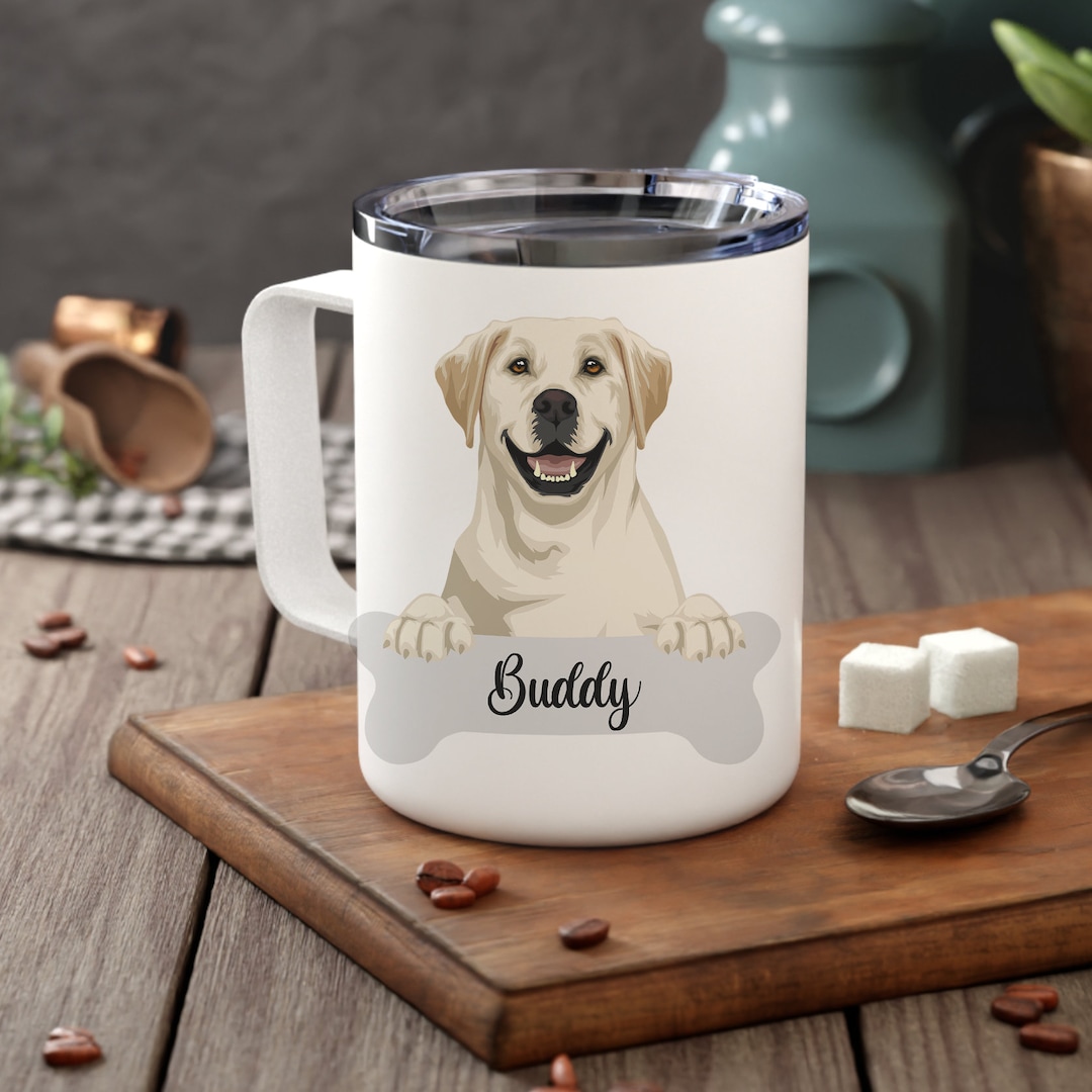 Personalized Labrador Retriever Insulated Coffee Mug, Dog Owner ...