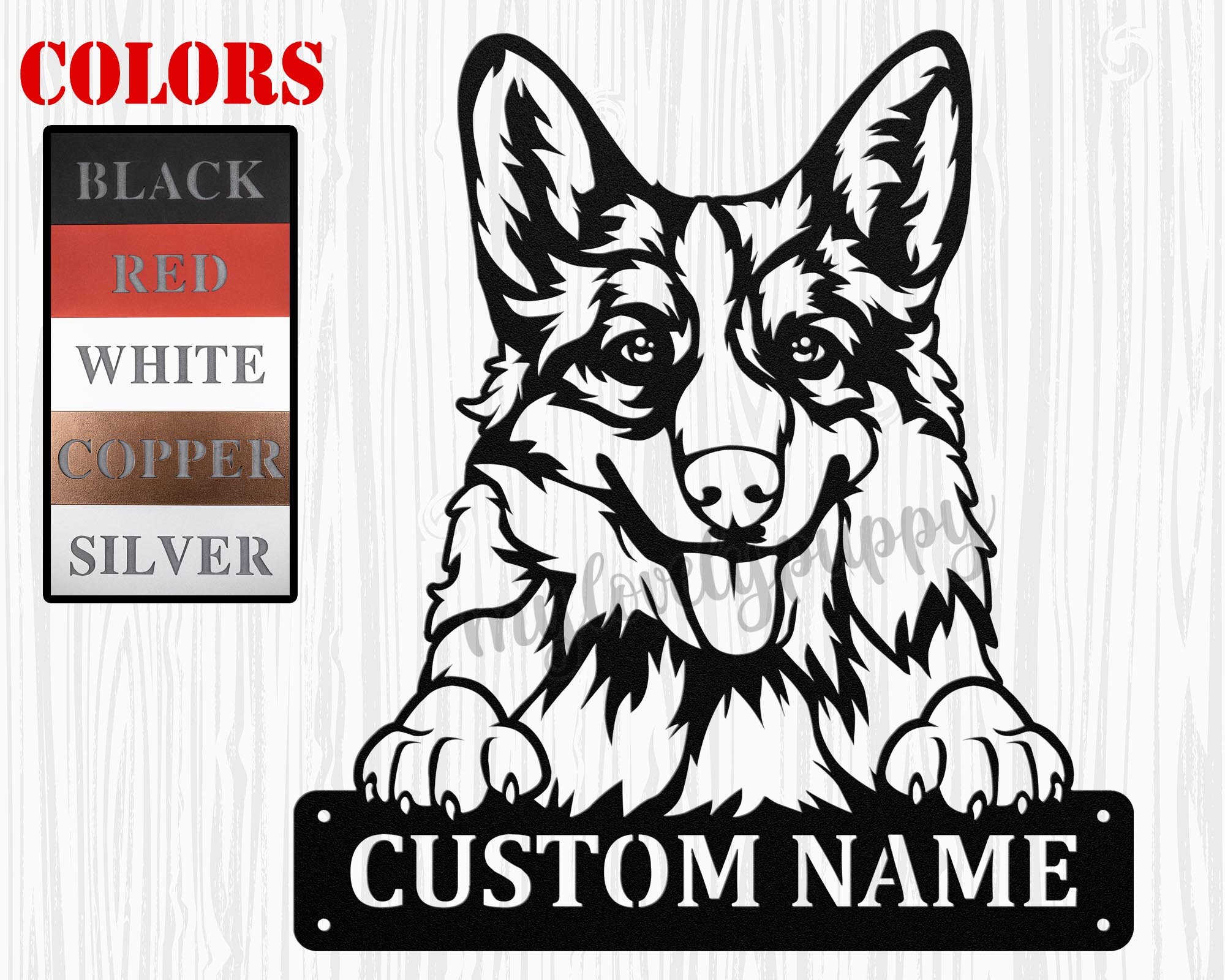 Personalized Pembroke Welsh Corgi Metal Sign Gift for Him or - Etsy