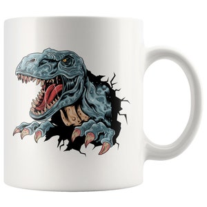 Realistic T-rex Dinosaur Mug, Tyrannosaurus Rex Christmas Present Gift ...