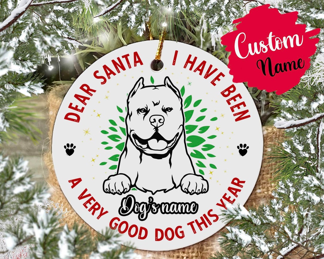 Personalized American Bully Mom Dad Ornament, Women Men Christmas Gifts ...