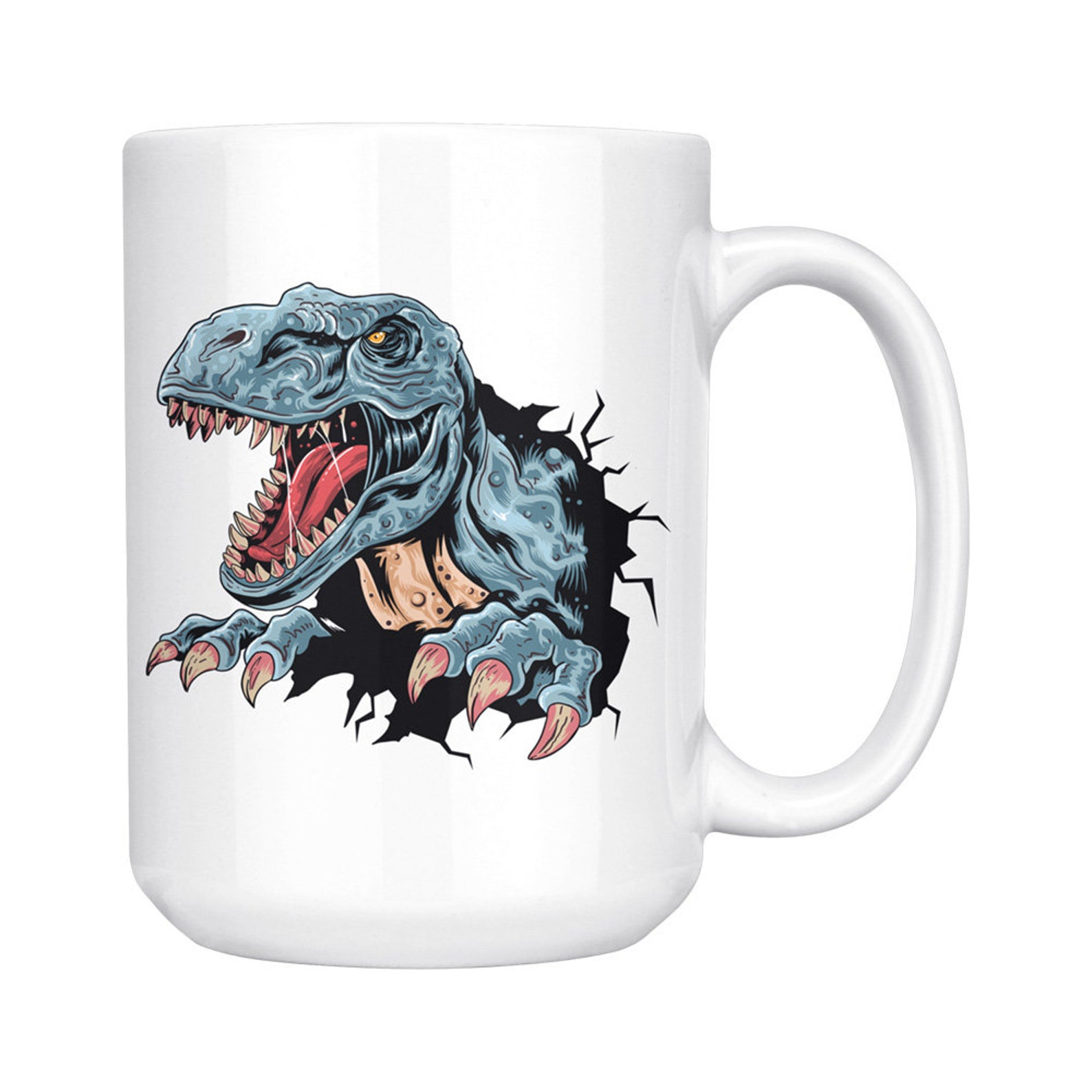 Realistic T-rex Dinosaur Mug, Tyrannosaurus Rex Christmas Present Gift ...