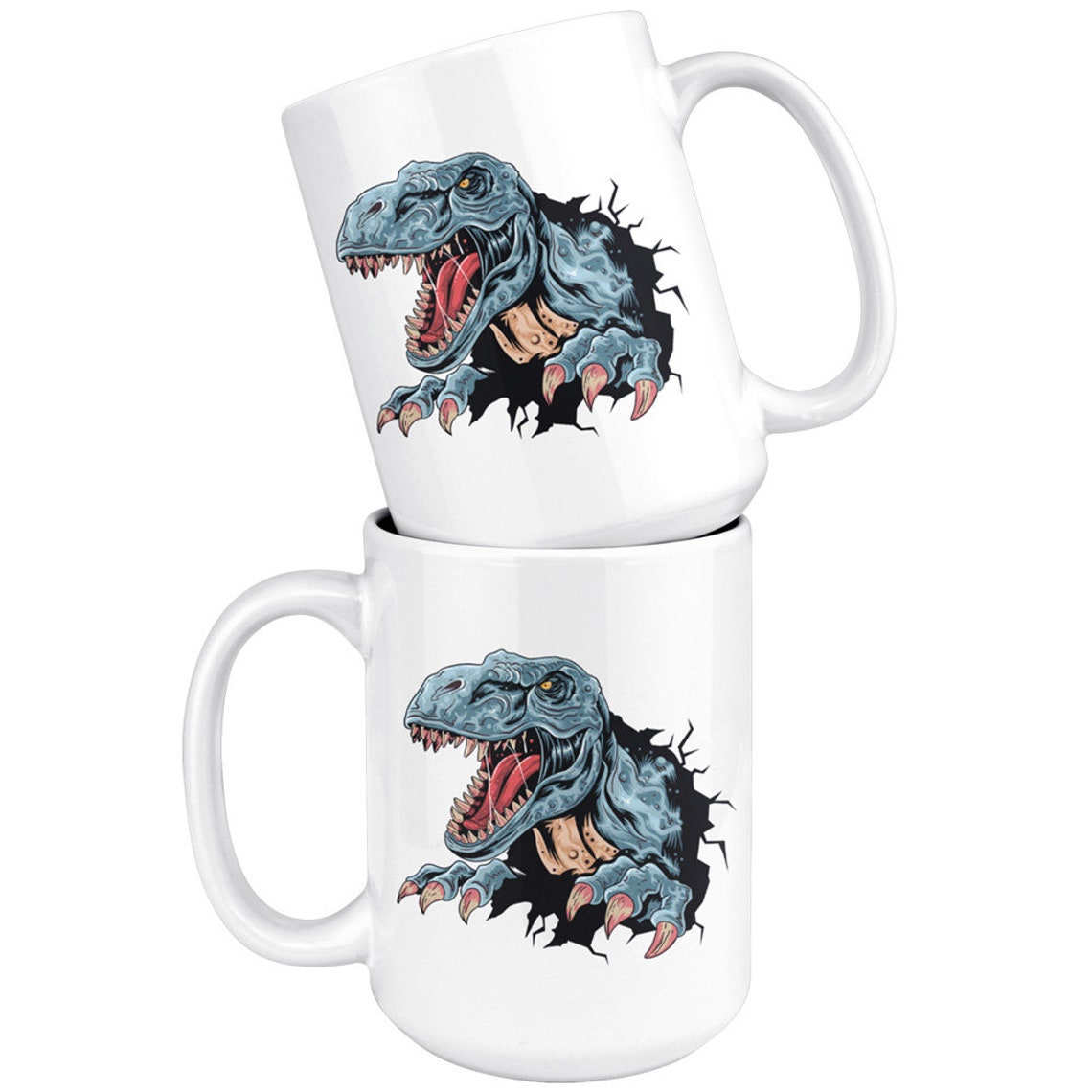 Realistic T-rex Dinosaur Mug Tyrannosaurus Rex Christmas | Etsy