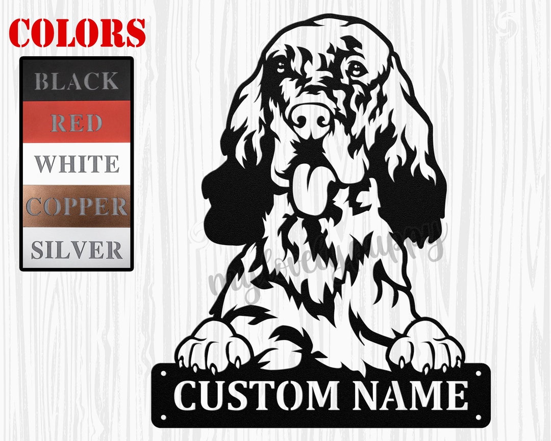 Personalized English Setter Metal Sign Gift for Him or Her, Custom ...
