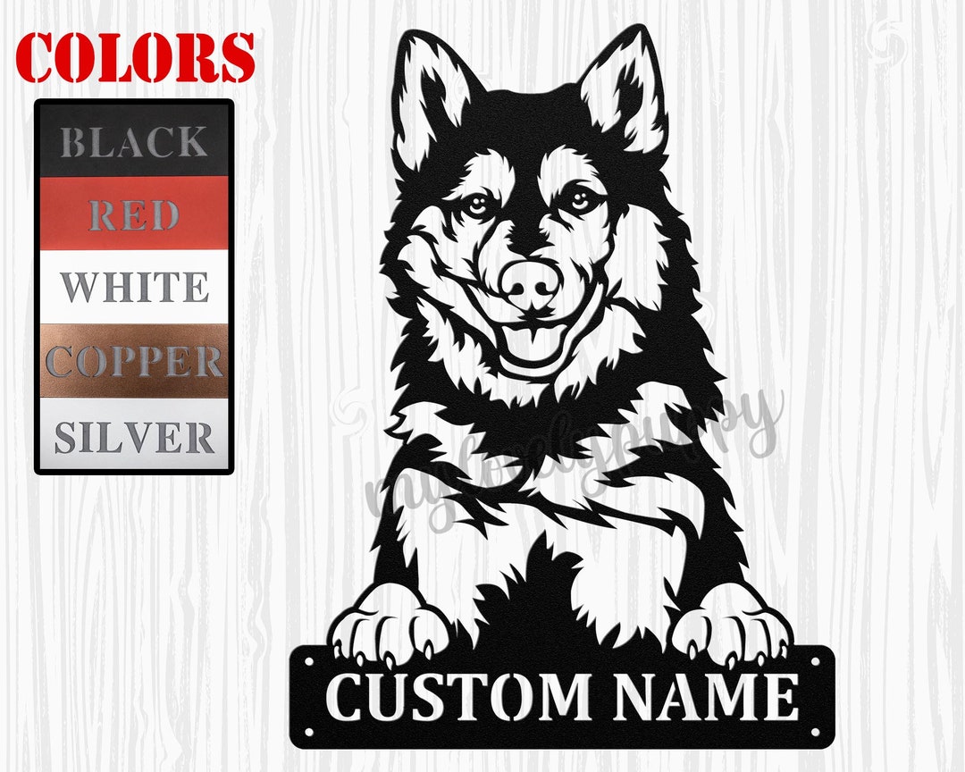 Personalized Pomsky Metal Sign Gift for Him or Her, Custom Metal Name ...