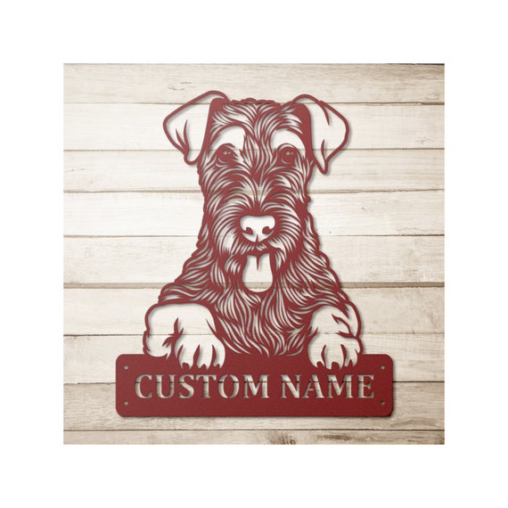 Personalized Airedale Terrier Metal Sign Gift for Him or Her | Etsy