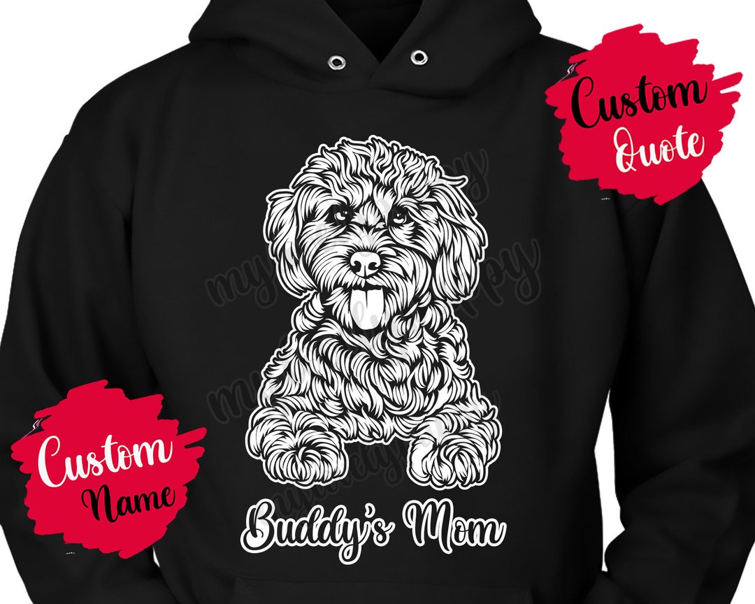 Personalized Cockapoo Dog Mom and Dad Hoodie, Cockerpoo Cockerdoodle ...