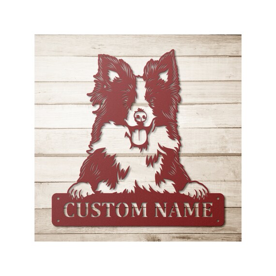 Personalized Border Collie Metal Sign Gift for Him or Her | Etsy