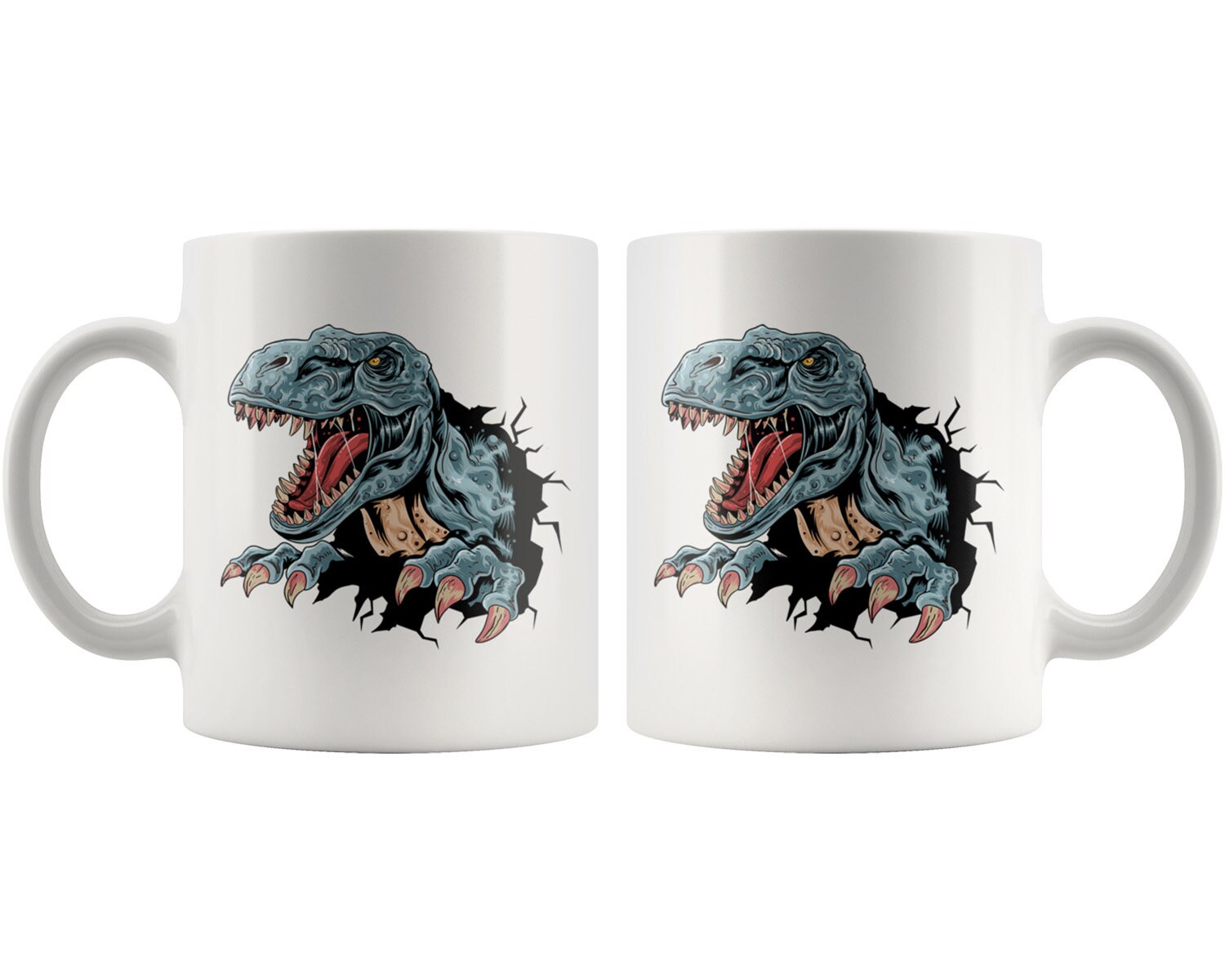 Realistic T-rex Dinosaur Mug, Tyrannosaurus Rex Christmas Present Gift ...