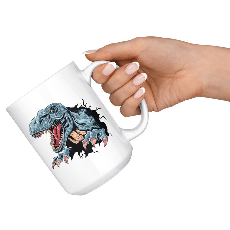 Realistic T-rex Dinosaur Mug Tyrannosaurus Rex Christmas | Etsy