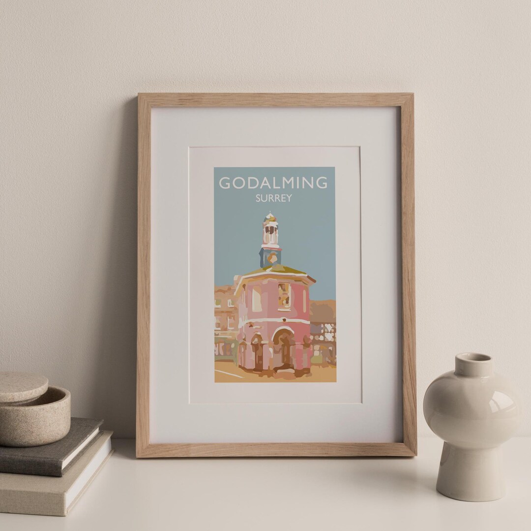 Godalming The Pepperpot Surrey England UK A4 Fine Art Reiseplakatdruck ...