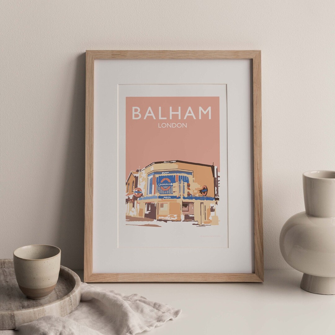 Balham London Underground Tube Station, London, Wandsworth A3 Print ...