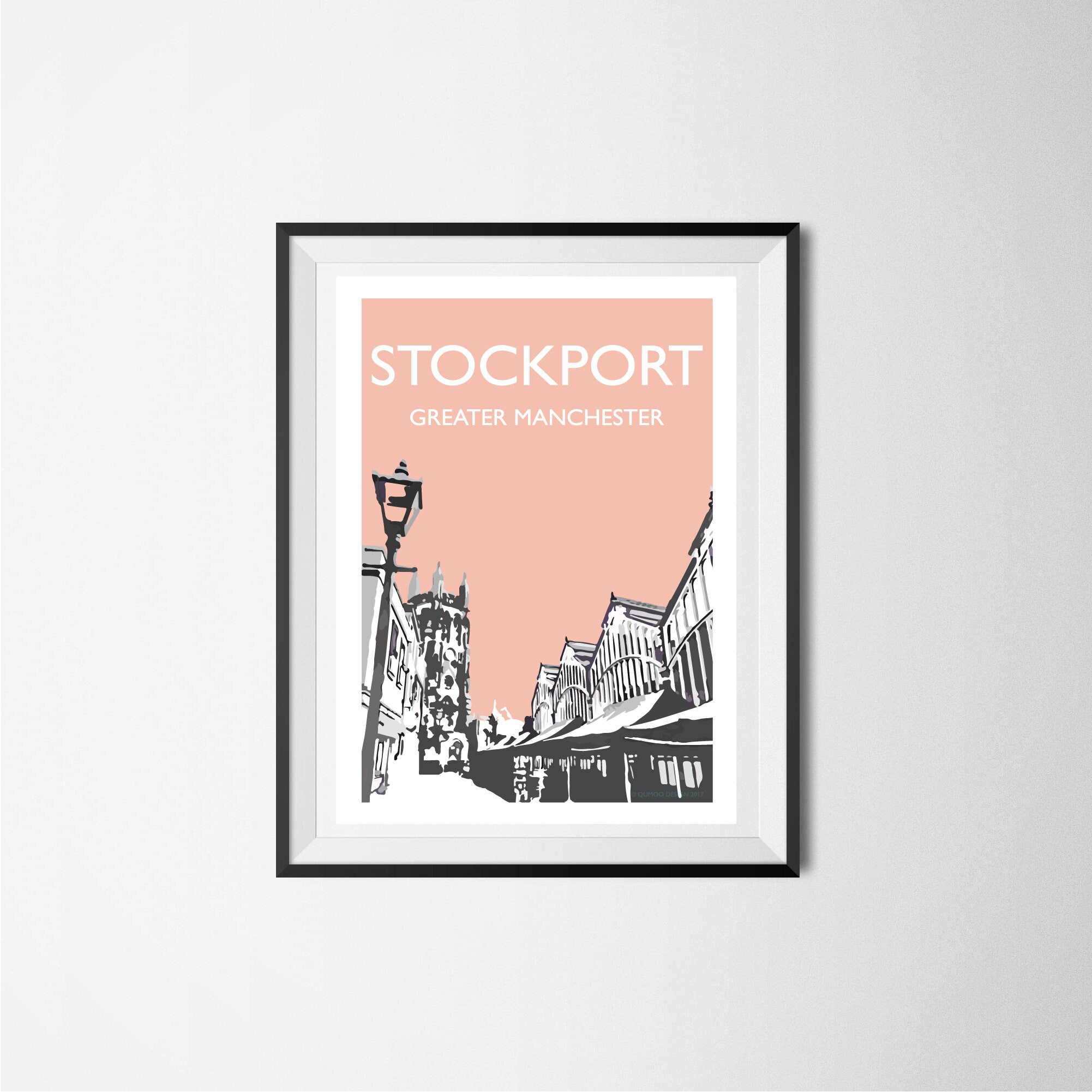 Stockport Greater Manchester Travel Poster A3 - Etsy Denmark