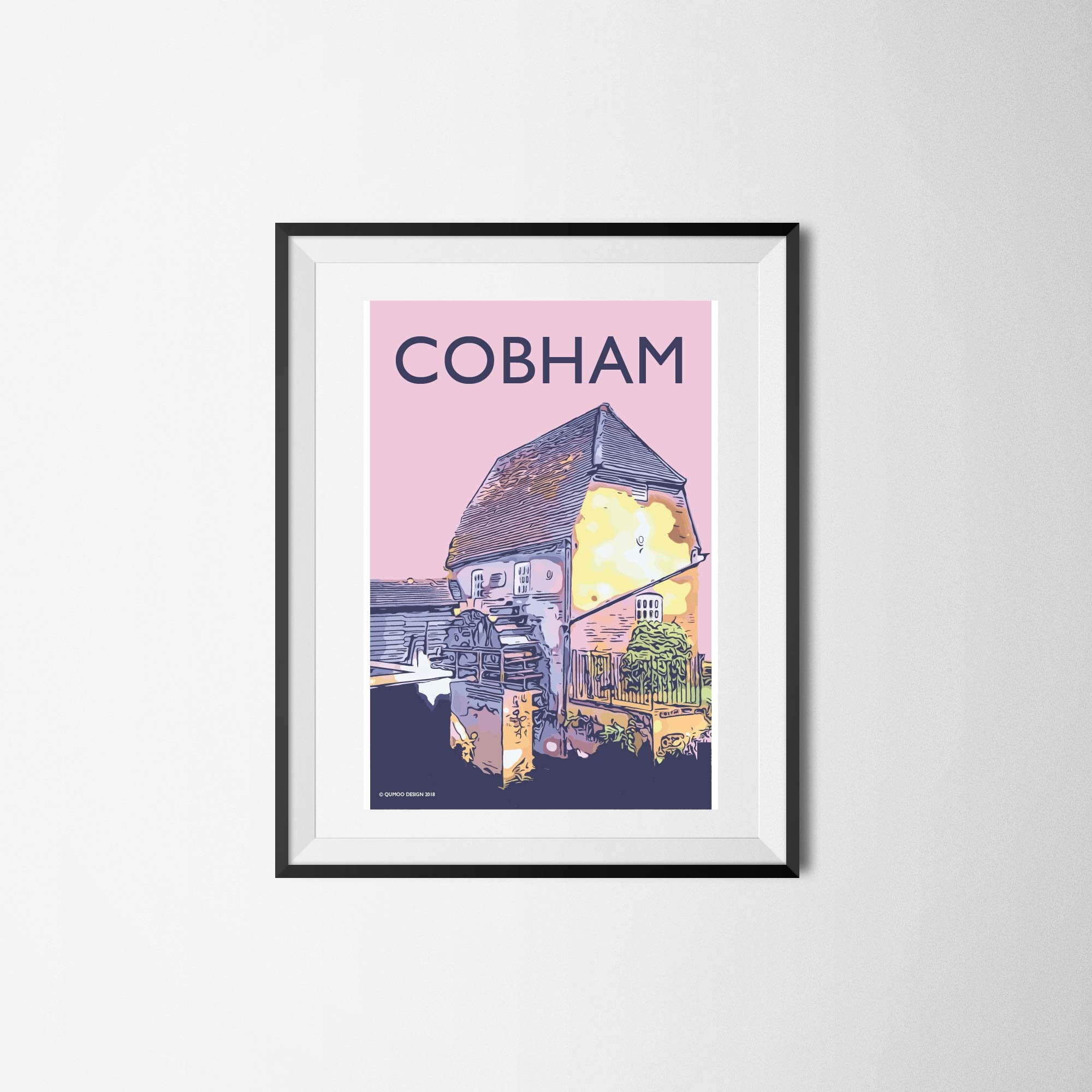 Cobham Mill Surrey UK A4 Travel Print Poster | Etsy